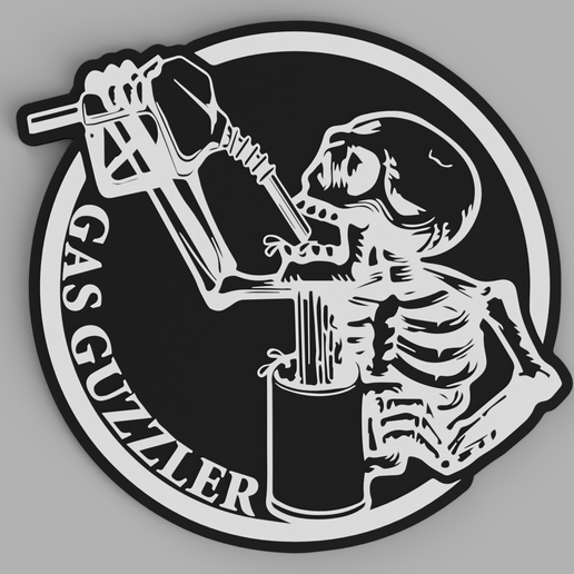 STL file Gas guzzler coaster 💀 (3MF)・3D print object to download・Cults
