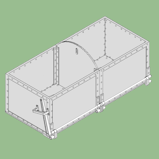 💧 S Scale Drop Bottom Ash/Coal Bin・Archivo STL para Impresión 3D・Cults