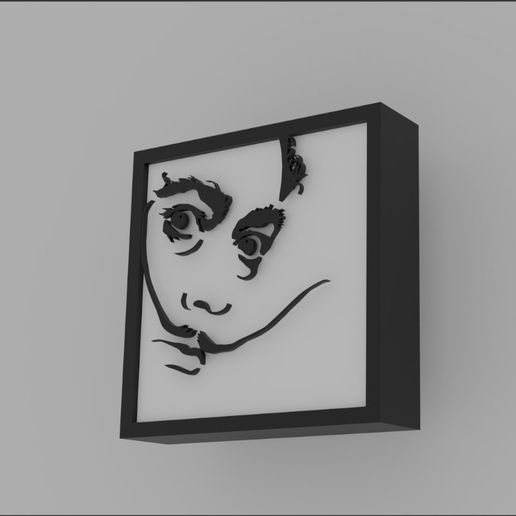 STL-Datei Image Dali - painting, cube lamp kostenlos 🖼️ ・3D-Druck-Idee ...