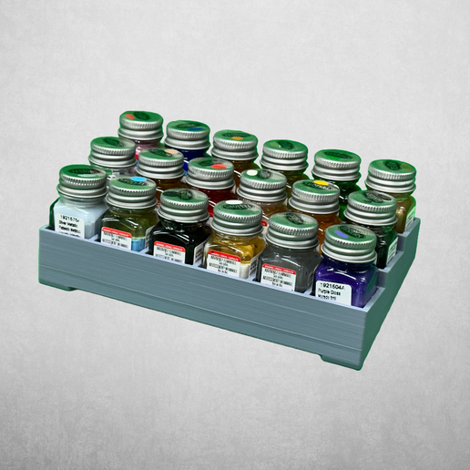 🎨 Modular Paint Bottle Rack for Testors Hobby Paint Jars・ STL File for ...