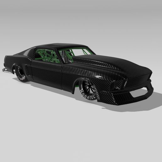 🐎 1967 Mustang Fastback ProMod tubular chassis with floors tubs ...