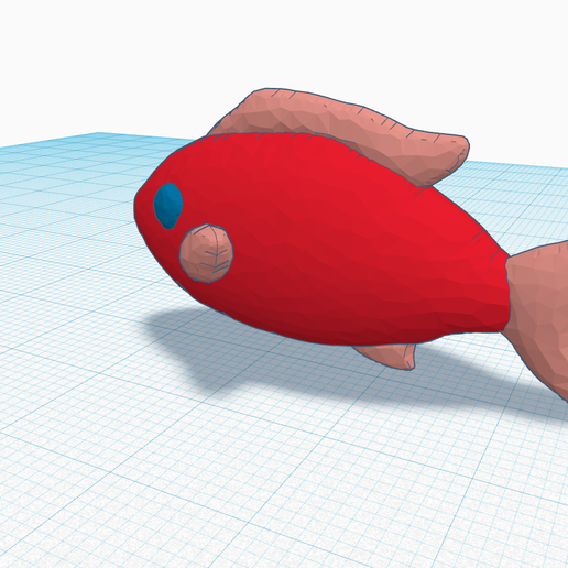 low poly fish maya