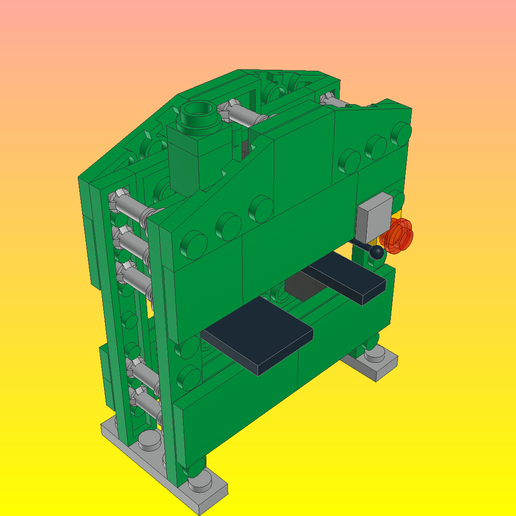 OBJ file NotLego Lego Hydraulic Press Model 516 🧱 ・3D printing design ...