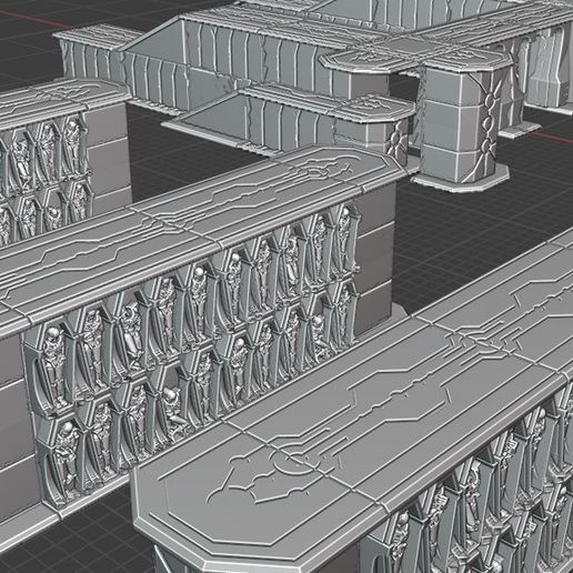 🎲 Necron Terrain Set・ 3D File for ・Cults