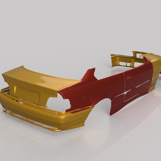 🩻 BMW E36 M3 - SIDE PANEL & REAR FENDER - 3D SCAN・ STL File for 3D printing・Cults