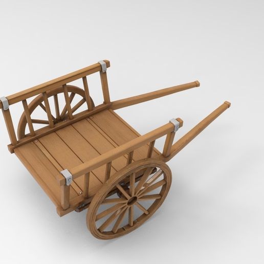 🐎 Horse Drawn Hay Cart Figure - Wooden Farm Wagon with Horse for Rural ...