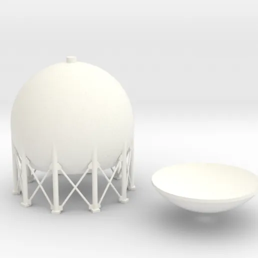 🪖 HO SPherical Tank ø75mm・ STL File for 3D printing・Cults