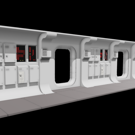 3D file Star Wars Modular Tantive IV Shelf Diorama for 3.75" and 6 ...