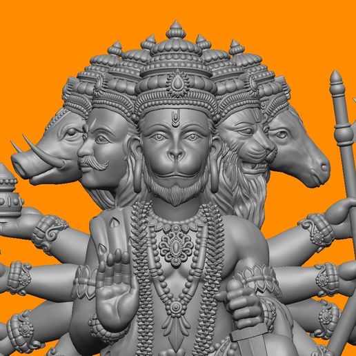 panchmukhi hanuman statue for car dashboard
