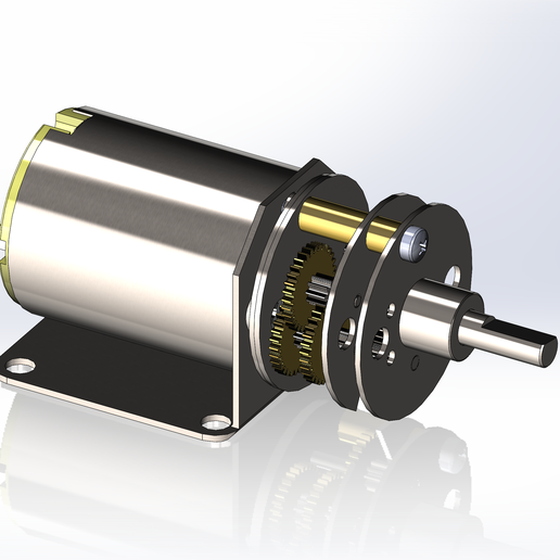 3D file DC motor with MFA geared motor 🔫 ・3D printing idea to download ...