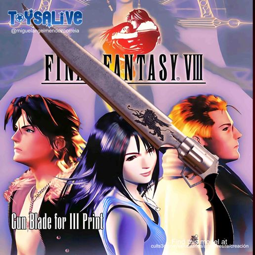 3D file FF8 Gun Blade for 3d Print 🔫 ・3D printing idea to download・Cults