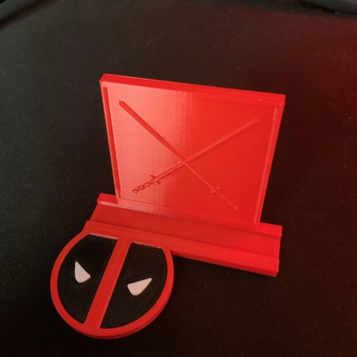 📞 Deadpool cell phone stand・ STL File for 3D printing・Cults
