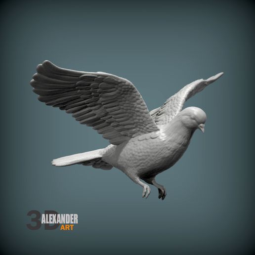 🕊️ dove is flying 3D printed model・ STL File for 3D printing・Cults