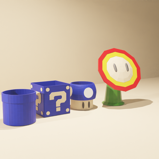 ⬆️ Super Mario Bros Power Up Flower・Free STL File for 3D printing・Cults