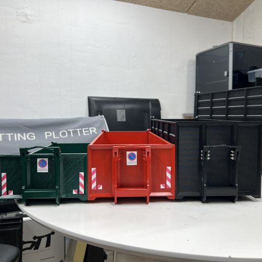 🪣 1/14 Container Pack for LESU Hooklift 3 sizes・ 3D File for 3D ...