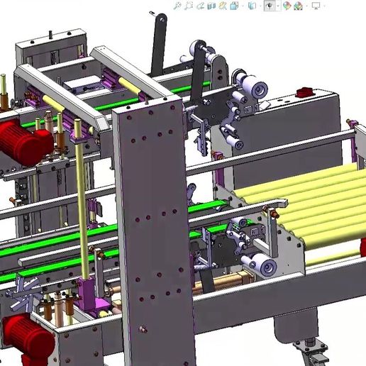 📦 3D CAD Model L-Type Carton Edge Sealer | High-Speed Corner Box ...