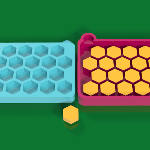 🍽️ 20 Cavity Hexagon Versatile Mold Compact & Craft Friendly・ STL File ...