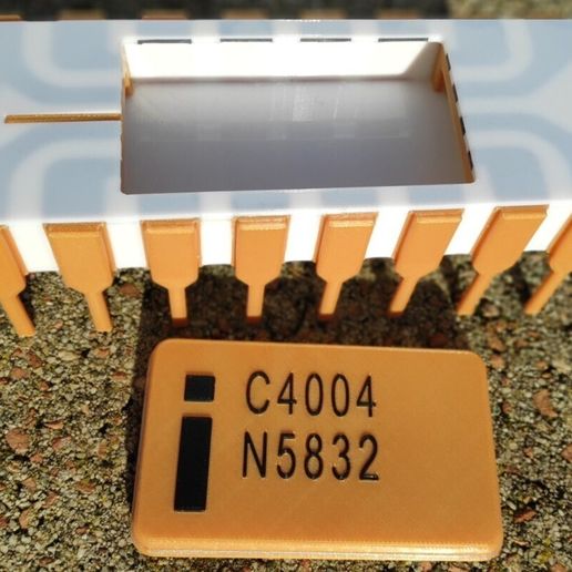 🥇 INTEL 4004 1st processor in the history almost 50 years ago・ STL File ...