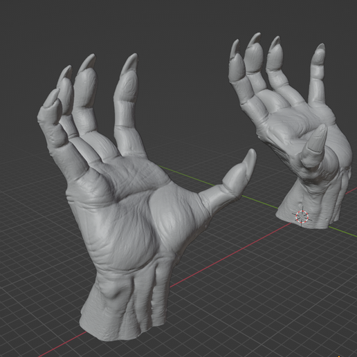 🤲 Realistic Demon hands・ STL File for 3D printing・Cults