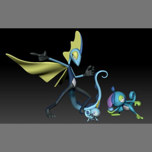 Archivo STL Pokemon Sobble Drizzile Inteleon 🐉 ・Plan de impresión en 3D ...