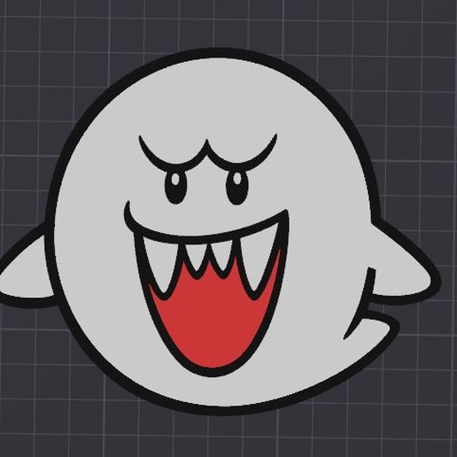 STL-Datei Boo von Super Mario 🧲 (3MF)・3D-druckbares Modell zum ...