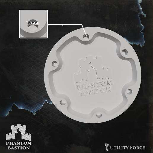 🎲 Phantom Bastion – Magnetized Bases Set (32–90mm)・Free 3D File for 3D ...