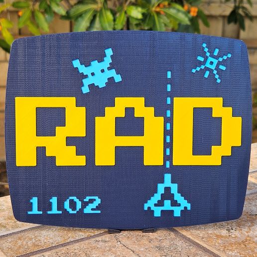 STL file "RAD" Sign 🚩 ・3D print design to download・Cults