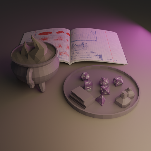 📦 Low-Poly Cauldron Box・ STL File for 3D printing・Cults