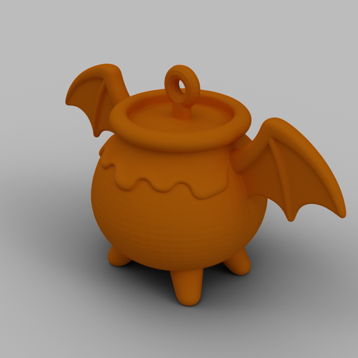 🎃 Halloween Bat Cauldron Keychain - Free 3D Printable Jewelry ...
