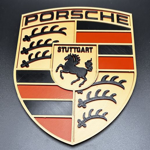 🚩 Porsche logo-AXM・Free STL File for 3D printing・Cults