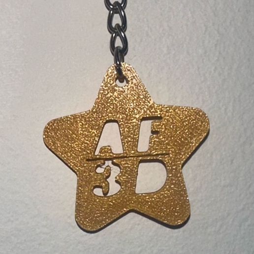⭐ AF3D Star Keychain・Free STL File for 3D printing・Cults
