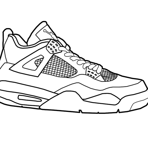 nike tennis shoes coloring pages