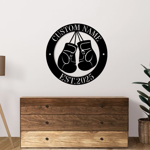 3D file Custom Boxing Metal Sign 🥊 ・Template to download and 3D print・Cults