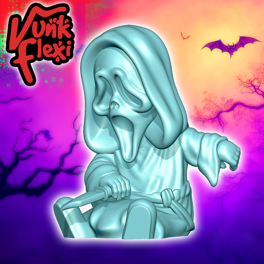 🗝️ Scream Ghostface MultiColor Flexi Print-In-Place + figure & keychain ...