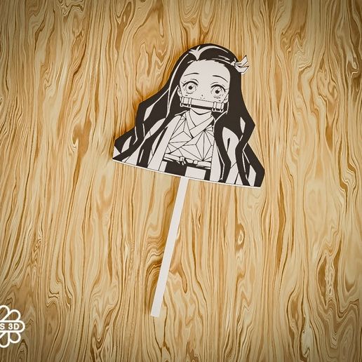 🍰 Nezuko Kamado Cake Topper – Demon Slayer Themed Party Decoration・ STL ...