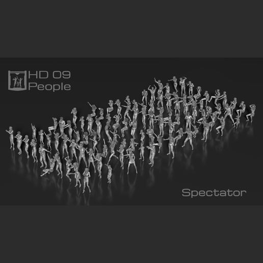 3D file HD People 09 spectator 👾 ・Model to download and 3D print・Cults