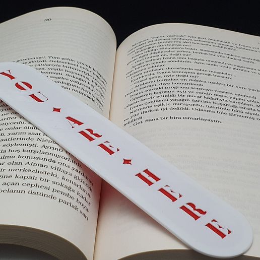 STL file YOU ARE HERE BOOKMARK 🫵 ・Model to download and 3D print・Cults