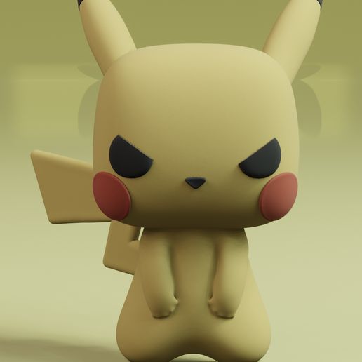 😡 Pikachu Angry Funko・Free STL File for 3D printing・Cults