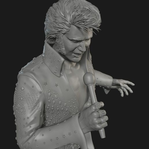 👤 Elvis Aloha From Hawaii Bust・ STL File for 3D printing・Cults