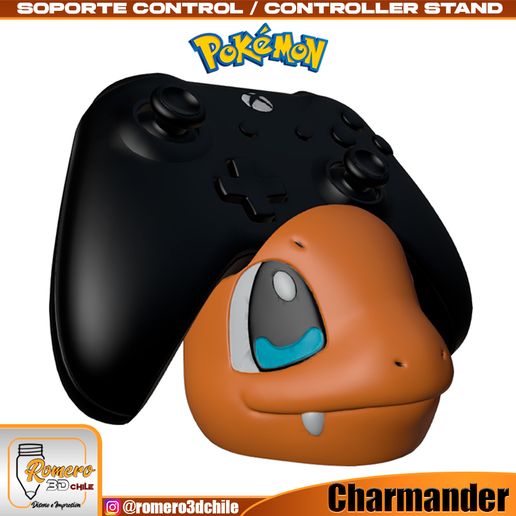 🐉 Charmander / Pokemon Control Support・ STL File for 3D printing・Cults