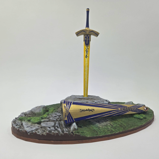 🗡️ Saber Artoria's Excalibur and Avalon Miniature Model Sword and Stand ...