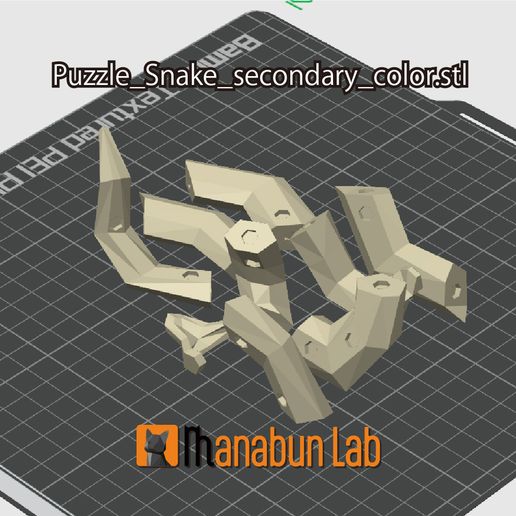 3D file 🐍Low Poly Snake Puzzle ・3D printable model to download・Cults