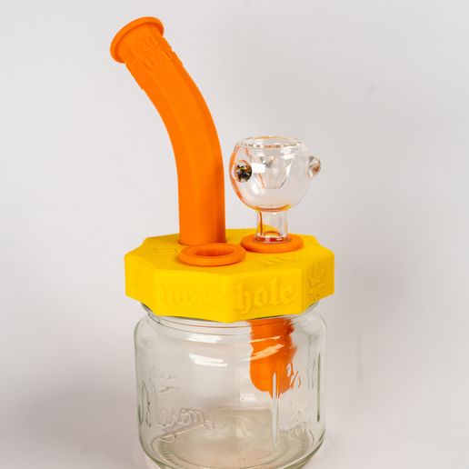🫙 Weedhole Starter Kit (Mason jar bong/bubbler)・ STL File for 3D ...