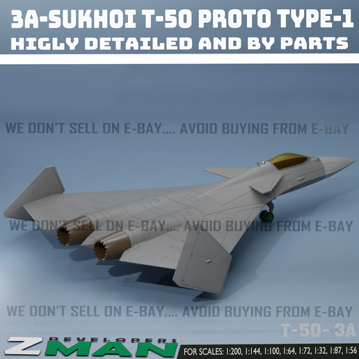 ️ T-50 3A (PROTO-TYPE-1) GEN 1・ 3D File for 3D printing・Cults