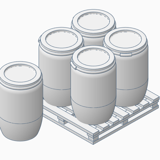 🛤️ Model Railway 220 Litre Plastic Drums・ STL File for 3D printing・Cults