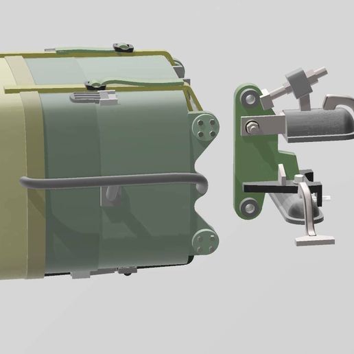 🪖 1/35 AN/VSS-1 searchlight and mounting parts (combined and separate ...