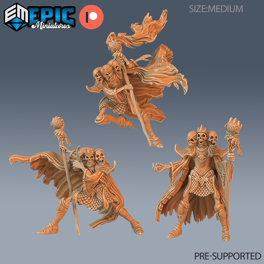 💀 Skeleton Skull King Set ‧ DnD Miniature ‧ Tabletop Miniatures ...