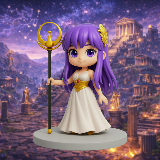 🐉 CHIBI SAORI/ATHENA - SAINT SEIYA - 3D figure Infinity/Disney style ...