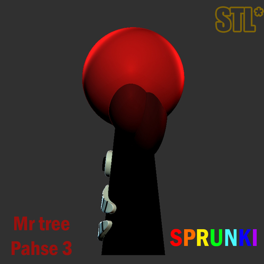 🌳 Sprunki Incredibox Mr. Tree Phase 3 STL 3D Character Fanart・Archivo ...
