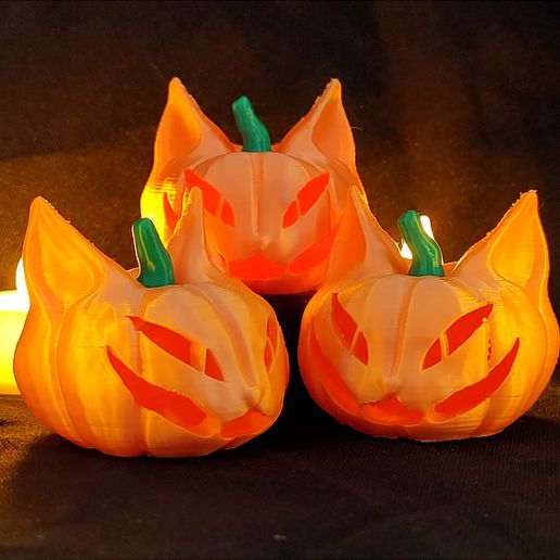 STL file Cat Pumpkin 🐱 ・Model to download and 3D print・Cults
